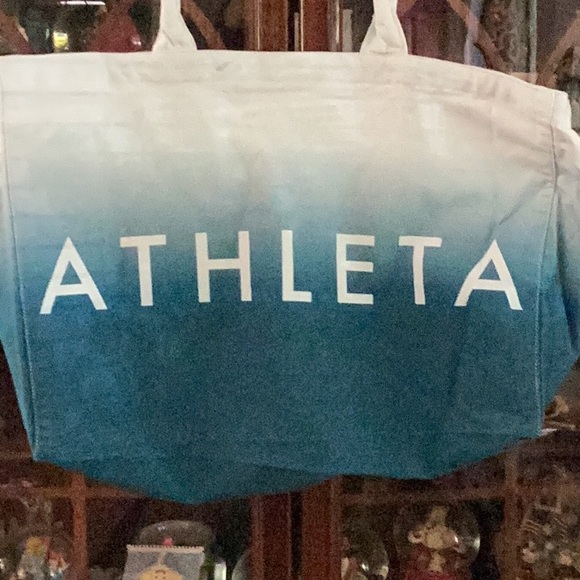 Athleta | Bags | Athleta White And Blue Gradient Tote | Poshmark